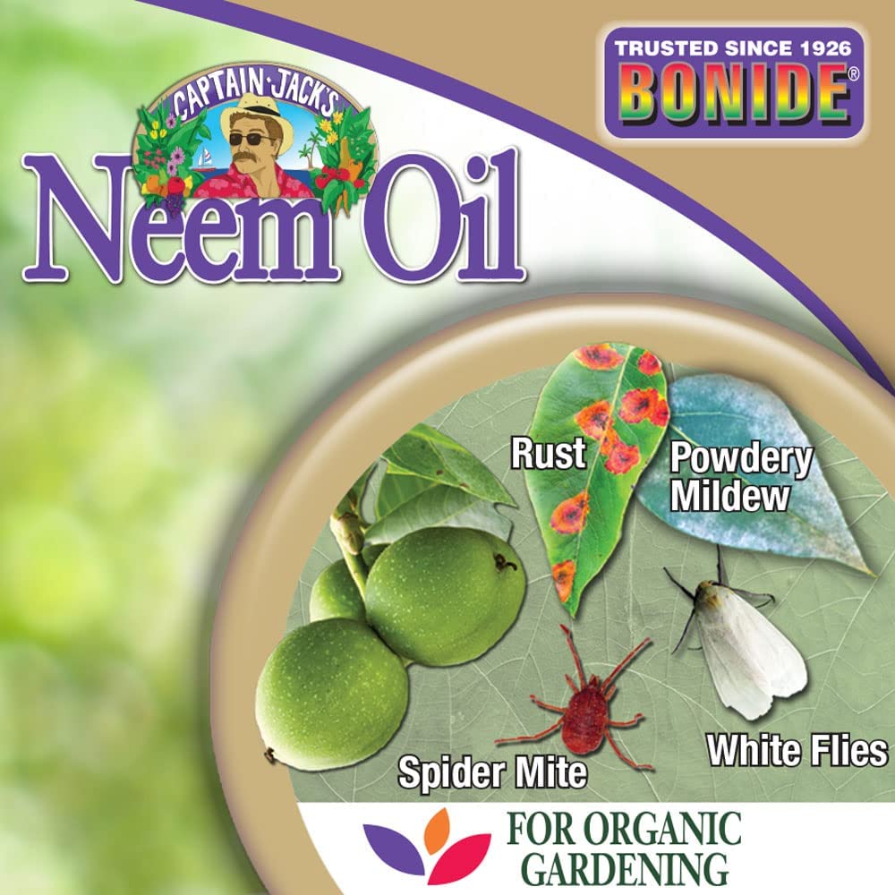 Bonide Captain Jack's Neem Oil, 16 oz. Concentrate, Multi-Purpose Fungicide, Insecticide and Miticide for Organic Gardening