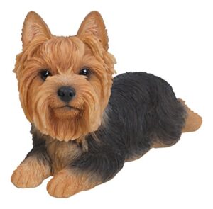 hi-line gift ltd yorkshire terrier resin dog lying down statue