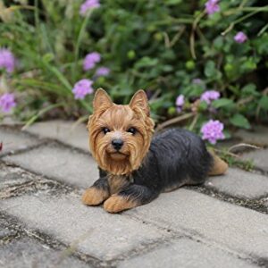 Hi-Line Gift Ltd Yorkshire Terrier Resin Dog Lying Down Statue