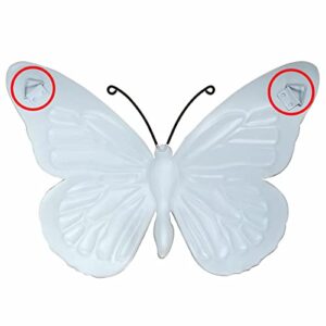 Daogtc Metal Butterfly Wall Art Decor-9.8 inches Butterfly Hanging Decoration for outdoor indoor, Decorate Home Garden Farmhouse Yard Patio Fence Living Room Bedroom(3Pcs)