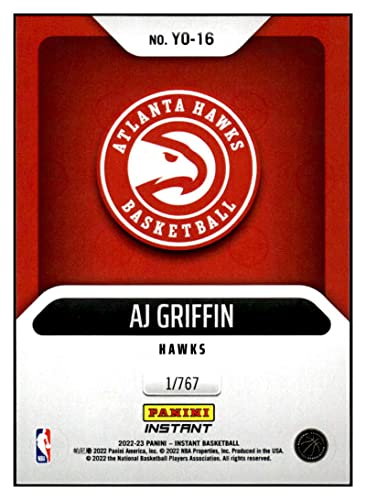 AJ GRIFFIN RC 2022-23 Panini Instant Year One /767#16 Hawks ROOKIE NM+-MT+ NBA Basketball