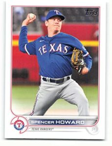 2022 topps #162 spencer howard texas rangers official mlb baseball trading card in raw (nm or better) condition