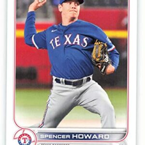 2022 Topps #162 Spencer Howard Texas Rangers Official MLB Baseball Trading Card in Raw (NM or Better) Condition