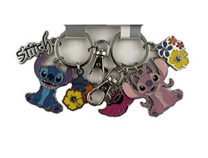 disney parks keychain set – stitch and angel