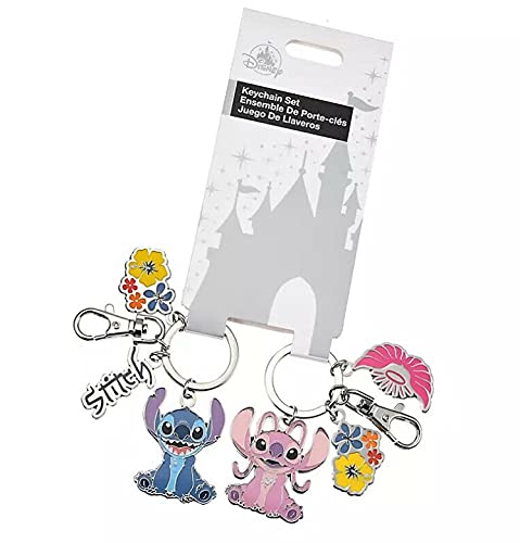 Disney Parks Keychain Set - Stitch and Angel