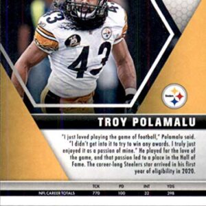 2020 Panini Mosaic #281 Troy Polamalu Pittsburgh Steelers Football Card