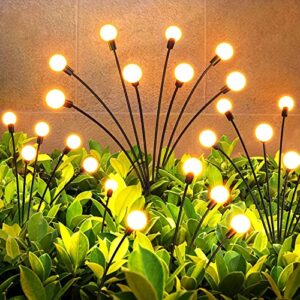 letmy solar garden lights – new upgraded solar swaying light, 8led starburst solar outdoor lights, solar firefly lights outdoor waterproof solar garden decorative lights for yard patio pathway, 4 pack