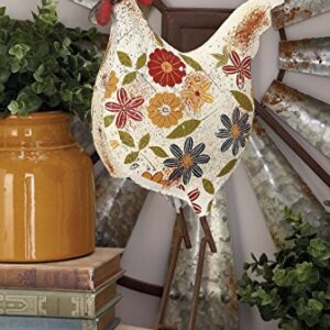 Deco 79 Metal Rooster Indoor Outdoor Distressed Standing Garden Sculpture with U Shaped Feet, 10" x 5" x 17", Cream