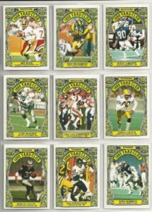 1986 topps football 1000 yard club insert set 26 cards