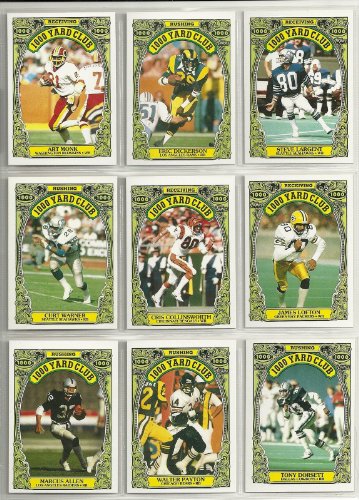 1986 Topps Football 1000 Yard Club Insert Set 26 Cards