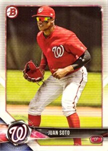 2018 bowman prospects #bp52 juan soto baseball card