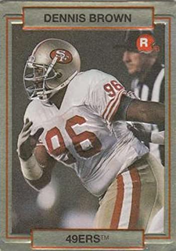 1990 Action Packed Rookie Update #21 Dennis Brown RC Rookie Card San Francisco 49ers Official NFL Football Trading Card in Raw (NM or Better) Condition