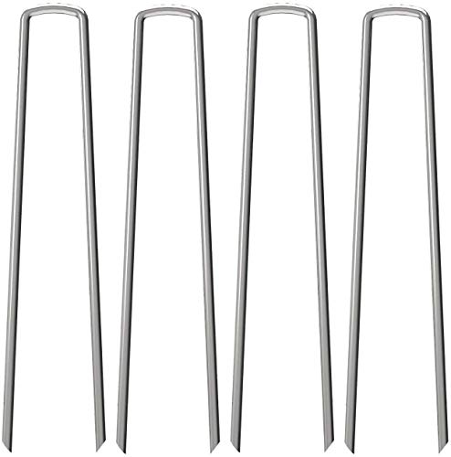 ALTRUISTIC 50Pces Landscape Staples 6 Inch Garden Staples Stakes, Fence Stakes Metal Tent Stakes Galvanized Steel Landscape Fabric Staples Sod Ground Staple Weed Barrier Stakes