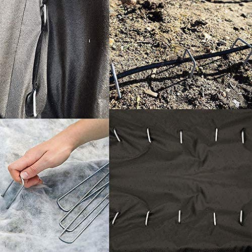 ALTRUISTIC 50Pces Landscape Staples 6 Inch Garden Staples Stakes, Fence Stakes Metal Tent Stakes Galvanized Steel Landscape Fabric Staples Sod Ground Staple Weed Barrier Stakes