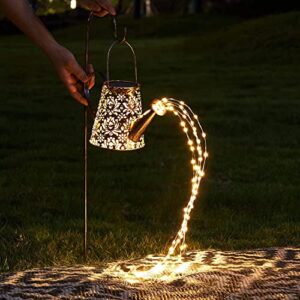 Solar Lights Outdoor Garden Decorations,Watering Can Landscape Light Large Hanging Lantern ,Outside Waterproof Patio Decor Perfect Gardening Gift