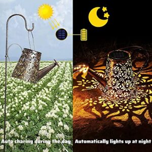 Solar Lights Outdoor Garden Decorations,Watering Can Landscape Light Large Hanging Lantern ,Outside Waterproof Patio Decor Perfect Gardening Gift