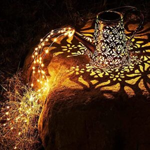 Solar Lights Outdoor Garden Decorations,Watering Can Landscape Light Large Hanging Lantern ,Outside Waterproof Patio Decor Perfect Gardening Gift