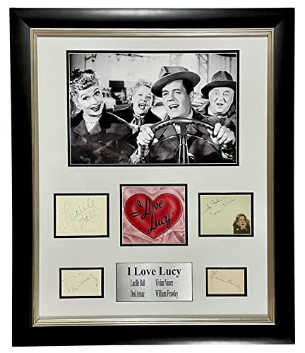 I LOVE LUCY Autographed SIGNED CAST FRAMED Lucille Ball Desi Arnaz Vivian Vance William Frawley JSA CERTIFIED AUTHENTIC XX87449