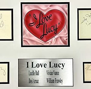 I LOVE LUCY Autographed SIGNED CAST FRAMED Lucille Ball Desi Arnaz Vivian Vance William Frawley JSA CERTIFIED AUTHENTIC XX87449