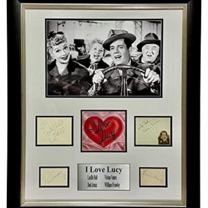 I LOVE LUCY Autographed SIGNED CAST FRAMED Lucille Ball Desi Arnaz Vivian Vance William Frawley JSA CERTIFIED AUTHENTIC XX87449