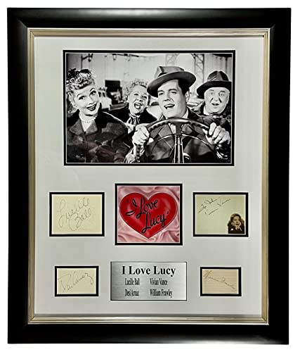 I LOVE LUCY Autographed SIGNED CAST FRAMED Lucille Ball Desi Arnaz Vivian Vance William Frawley JSA CERTIFIED AUTHENTIC XX87449