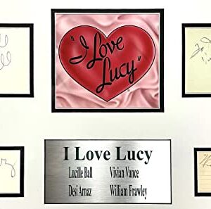 I LOVE LUCY Autographed SIGNED CAST FRAMED Lucille Ball Desi Arnaz Vivian Vance William Frawley JSA CERTIFIED AUTHENTIC XX87449