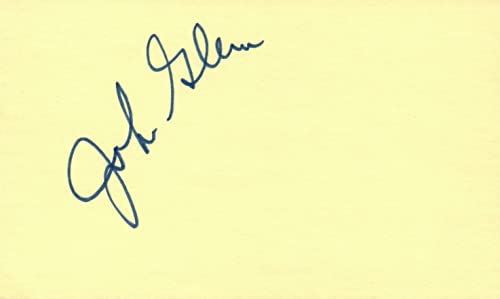 John Glenn Astronaut US Senator Autographed Signed Index Card JSA COA