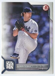 2022 bowman #95 gerrit cole new york yankees baseball