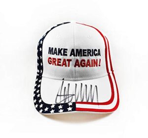 donald trump make america great again ‘maga’ hat signed autographed authentic’ga’ coa