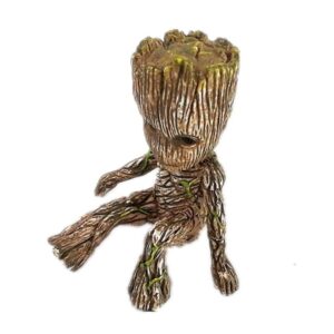 ZEshops Miniature Fairy Garden Sitting Groot Figurine PVC Statue Groot in for Kids Home Car Decor Gift