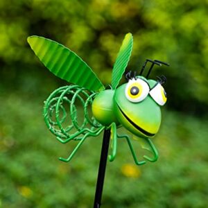 joint honglin solar praying mantis lights – outdoor insects garden stake metal decor lights, waterproof led decorative lights for pathway, yard (praying mantis)