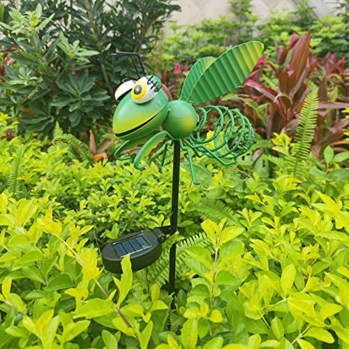 Joint Honglin Solar Praying Mantis Lights - Outdoor Insects Garden Stake Metal Decor Lights, Waterproof LED Decorative Lights for Pathway, Yard (Praying Mantis)