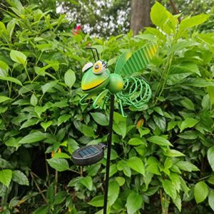 Joint Honglin Solar Praying Mantis Lights - Outdoor Insects Garden Stake Metal Decor Lights, Waterproof LED Decorative Lights for Pathway, Yard (Praying Mantis)