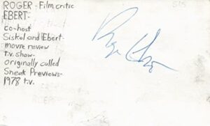 roger ebert film critic host movie autographed signed index card jsa coa