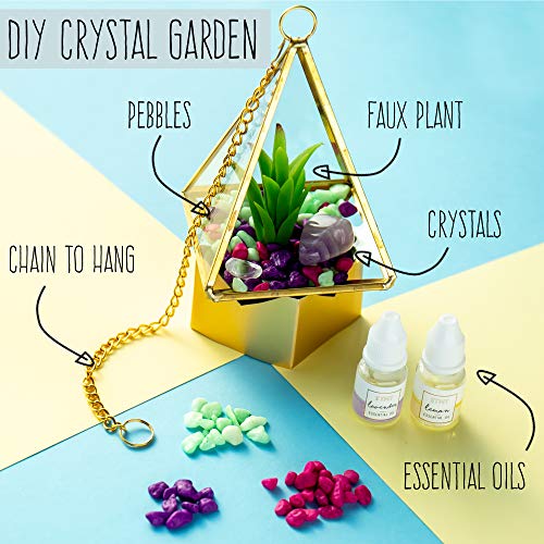 STMT D.I.Y. Crystal Terrarium, Terrarium Kit, DIY Terrarium Kit, Kids Terrarium Kit, Craft Kit, Terrarium Kit for Kids, Arts and Crafts for Kids, Gifts for Kids, Little Girl Gifts, Ages 8+