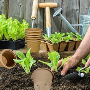 ZOUTOG Seed Starter Trays, 4 Inch Round Biodegradable Peat Pots, for Your Garden, Greenhouse or Nursery, 60 Packs, Bonus 60 Plant Labels