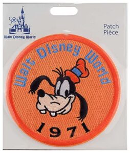 disney parks patch – walt disney world 50th anniversary – goofy round – 1971