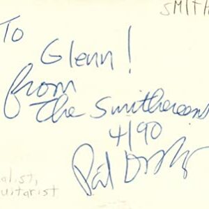 Pat DiNizio Vocalist Guitarist Smithereens Rock Band Signed Index Card JSA COA