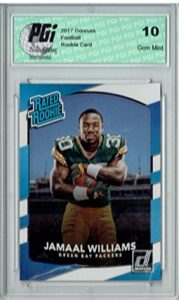 jamaal williams 2017 donruss #317 rated rookie card pgi 10