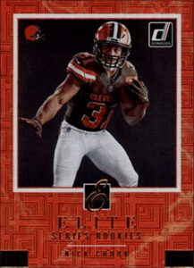 2018 donruss the elite series rookies football #8 nick chubb cleveland browns official nfl trading card