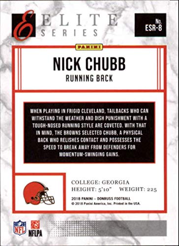 2018 Donruss The Elite Series Rookies Football #8 Nick Chubb Cleveland Browns Official NFL Trading Card