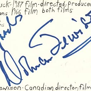 Norman Jewison Legendary Director Movie TV Autographed Signed Index Card JSA COA