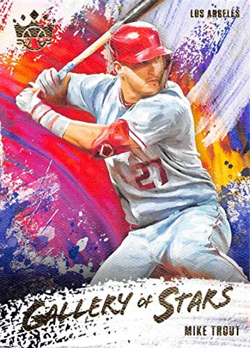 Baseball Trading Card MLB 2020 Panini Diamond Kings Gallery of Stars #6 Mike Trout NM Near Mint Angels