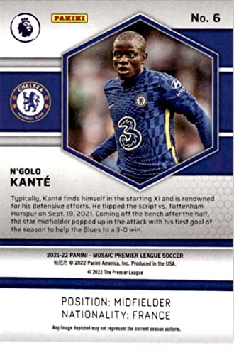 2021-22 Panini Mosaic Premier League #6 N'Golo Kante Chelsea FC Soccer