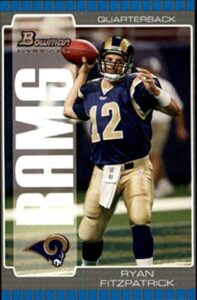 2005 bowman #180 ryan fitzpatrick rc – st. louis rams (rookie card) miami dolphins qb