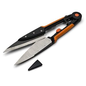 kings county tools grass and topiary shears | classic 6” spring blades | razor sharp | rubberized grips on plastic handles | easy to open and snip clippers