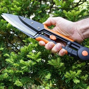 Kings County Tools Grass and Topiary Shears | Classic 6” Spring Blades | Razor Sharp | Rubberized Grips on Plastic Handles | Easy to Open and Snip Clippers