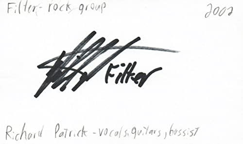 Richard Patrick Vocals Bassist Filter Rock Band Music Signed Index Card JSA COA