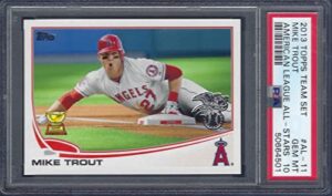 psa 10 mike trout 2013 topps all star gold rookie cup graded psa gem mint 10 angels superstar mvp