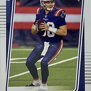 Mac Jones 2021 Donruss Mint Rated Rookie Card #255 picturing this First Round Pick in his Blue New England Patriots Jersey